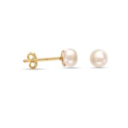 Frauen Ohrringe Ewiger Glanz Gold Sterlingsilber 925 mit Perle BIPE066