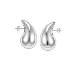 Chunky Tropfenohrringe f&uuml;r Frauen, 925 Sterling Silber BIPE055