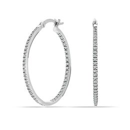 Damen Creolen mit Zirkonia, 925 Sterling Silber BIPE028