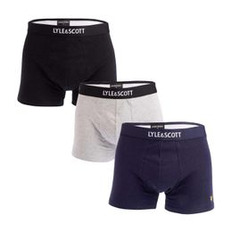 Lyle & Scott Lyle & Scott - "Devon" Boxershorts f&uuml;r Herren (3er-Pack) (Schwarz/Grau)
