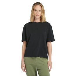 Timberland - kurzes T-Shirt f&uuml;r Damen, Rundhalsausschnitt, leger (Schwarz)