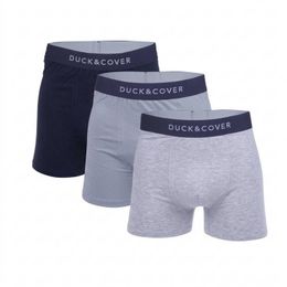 Duck and Cover - Boxershorts f&uuml;r Herren (3er-Pack) (Marine/Grau meliert)