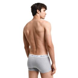 Gant - Boxershorts f&uuml;r Herren, Baumwollmischung, Schmal (3er-Pack) (Grau)
