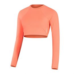 Speedo - Kurzes Top f&uuml;r Damen, Schmal, Raglan&auml;rmel (Pfirsich)