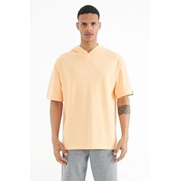 &Uuml;bergr&ouml;&szlig;e Kapuzen-T-Shirt mit Accessoire-Details