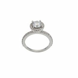 Ewiger Sternring mit Halo, 925 Sterling Silber, BIAN025
