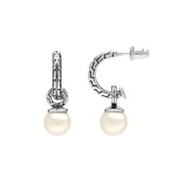 Damen Creolen mit Perle aus 925 Sterling Silber BIPE036