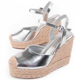 Montevita Wedge Sparto Balenci Silber