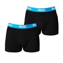 Lonsdale - Boxershorts f&uuml;r Herren (2er-Pack) (Schwarz/Leuchtendes Blau)