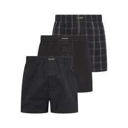 Lyle & Scott Lyle & Scott - Boxershorts f&uuml;r Herren, gewebter Stoff (3er-Pack) (Schwarz)