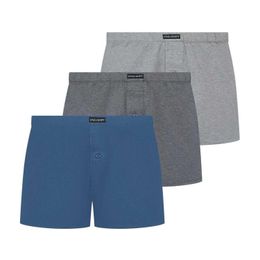 Lyle & Scott Lyle & Scott - Boxershorts f&uuml;r Herren, Jersey (3er-Pack) (Grau/Blau)