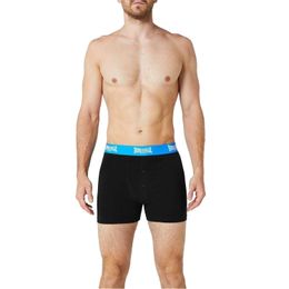 Lonsdale - Boxershorts f&uuml;r Herren (2er-Pack) (Schwarz/Leuchtendes Blau)