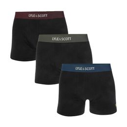 Lyle & Scott Lyle & Scott - "Devon" Boxershorts f&uuml;r Herren (3er-Pack) (Schwarz)
