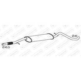 VEGAZ Mittelschalld&auml;mpfer fts542 f&uuml;r Fiat