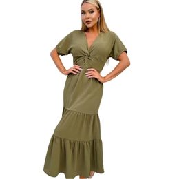 AX Paris - Maxikleid f&uuml;r Damen, Polyester, Sommer (Khakigr&uuml;n)