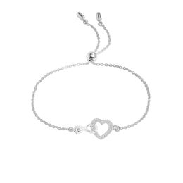 Damen Infinity Herzarmband mit Zirkonia in 925 Sterling Silber BIPU020
