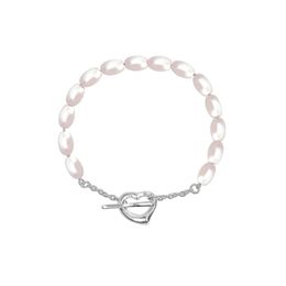 Damenarmband mit ovalen Perlen aus 925 Sterling Silber BIPU018
