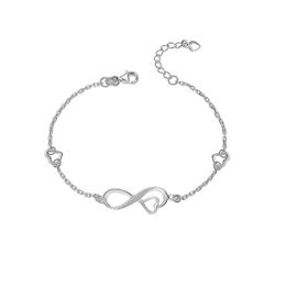 Damen Unendliches Herzarmband aus 925 Sterling Silber BIPU015