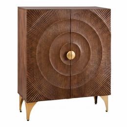 Riess Ambiente riess-ambiente Highboard GOLDEN SUNSET - 120cm braun, gold handgearbeitet Mangoholz
