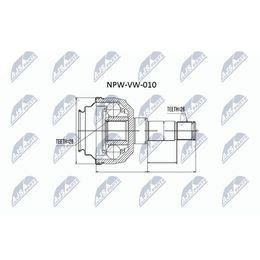 NTY Gelenksatz, Antriebswelle npwvw010 Vorderachse links f&uuml;r VAG