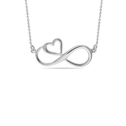 Damen Infinity Herz Halskette aus 925er Sterlingsilber BICLL024