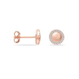 Damen Ohrringe in Ros&eacute;gold mit Edelstein-Halo BIPE059