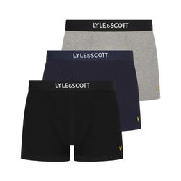 Lyle & Scott Lyle & Scott - "Devon" Boxershorts f&uuml;r Herren (3er-Pack) (Schwarz/Grau/Blau)