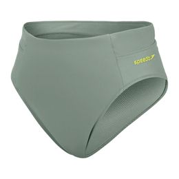 Speedo - Bikinih&ouml;schen f&uuml;r Damen, Hochleistungsmaterial, Hohes Bein (Gr&uuml;n)