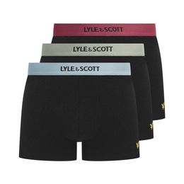 Lyle & Scott Lyle & Scott - "Devon" Boxershorts f&uuml;r Herren (3er-Pack) (Schwarz/Bunt)