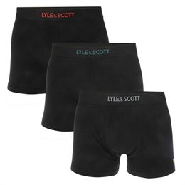 Lyle & Scott Lyle & Scott - Boxershorts f&uuml;r Herren, Baumwollmischung (3er-Pack) (Schwarz)
