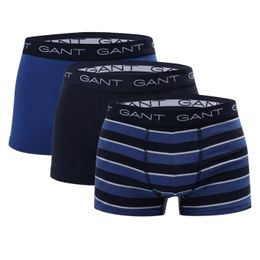 Gant - Boxershorts f&uuml;r Herren, Schmal (3er-Pack) (Blau bedruckt)