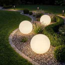 TecTake&reg; Kugelleuchte, mit LED-Beleuchtung, 12 W, samt Fernbedienung und Leuchtmittel, inklusive Erdspie&szlig;