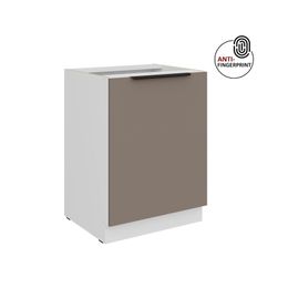 K&uuml;chen-Preisbombe K&uuml;chen Unterschrank 60 cm K&uuml;che ARIA Sandgrau matt Anti Fingerprint K&uuml;chenzeile