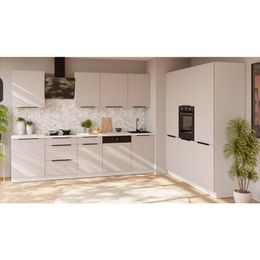 K&uuml;chen-Preisbombe K&uuml;che COMO 280 + 180 cm K&uuml;chenzeile K&uuml;chenblock Einbauk&uuml;che Kaschmir beige matt