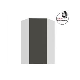 K&uuml;chen-Preisbombe K&uuml;che ARIA Eckh&auml;ngeschrank 60 cm, H&ouml;he 90 Graphite K&uuml;chenzeile Anti Fingerprint