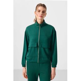 &Uuml;bergro&szlig;er Cropped Stricktop mit Rei&szlig;verschluss am Hals