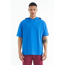 &Uuml;bergr&ouml;&szlig;e Kapuzen-T-Shirt mit Accessoire-Details