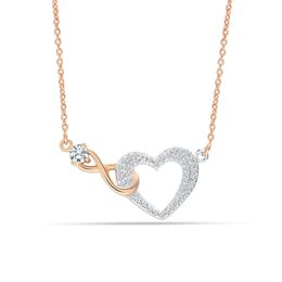 Damen-Halskette mit Herzanh&auml;nger aus zirkonischem Stein 925 Sterling Silber BICLL017