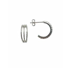 Damen Triple Hoop Ohrringe aus 925 Sterling Silber BIPE077