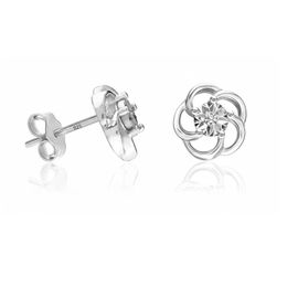 Frauen Ohrringe Bl&uuml;te des Lichts aus 925 Sterling Silber BIPE082