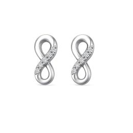 Damen Unendlichkeit Ohrh&auml;nger mit Glitzer aus 925 Sterling Silber BIPE076
