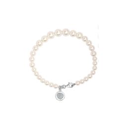 Damen-Perlenarmband mit Herzanh&auml;nger, 925 Sterling Silber BIPU021