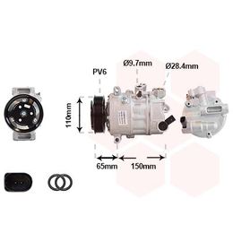 Van Wezel Kompressor, Klimaanlage 5801k703 f&uuml;r VW