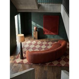 Jute-Teppich Rauten Terrakotta 120 x 170 cm - BAIN KADIMA DESIGN