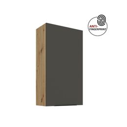 K&uuml;chen-Preisbombe K&uuml;che ARIA H&auml;ngeschrank 60 cm H&ouml;he 90 cm Graphite K&uuml;chenzeile Anti Fingerprint