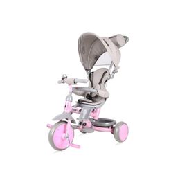 Lorelli Dreirad 4 in 1 Lucky Crew Tasche Fu&szlig;st&uuml;tze verstellbarer Sitz Klingel pink
