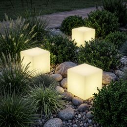 TecTake&reg; Leuchtw&uuml;rfel, mit LED-Beleuchtung, 12 W, samt Fernbedienung und Leuchtmittel, Belastbarkeit 100 kg, inkl. Erdspie&szlig;