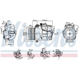 NISSENS Kompressor, Klimaanlage 891031 f&uuml;r Mercedes