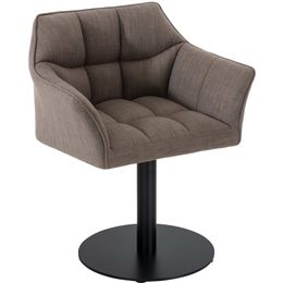 CLP Loungesessel Damaso I Esszimmerstuhl Mit Kunstleder-, Stoff-, Filz- Oder Samtbezug I Lounger Mit Schwarzem Metall-Gestell