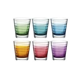 Leonardo 6er-Gl&auml;serset Vario Struttura &brvbar; mehrfarbig &brvbar; Glas &brvbar; Ma&szlig;e (cm): B: 8,3 H: 9,8 &raquo; H&ouml;ffner